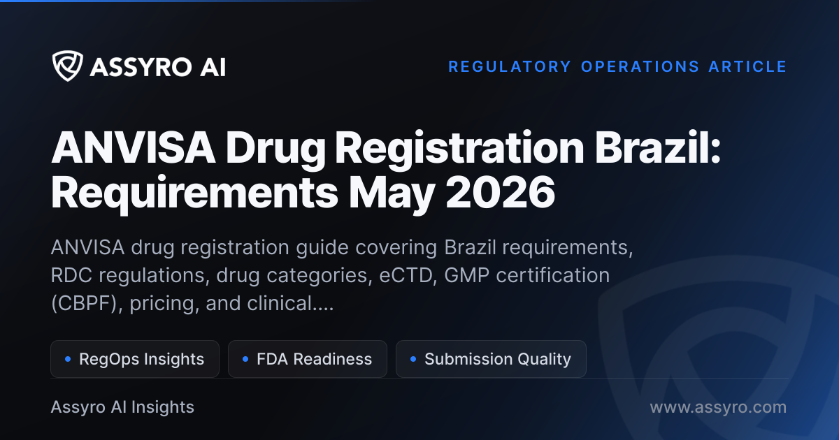 ANVISA Drug Registration Brazil: Requirements May 2026 | Assyro AI