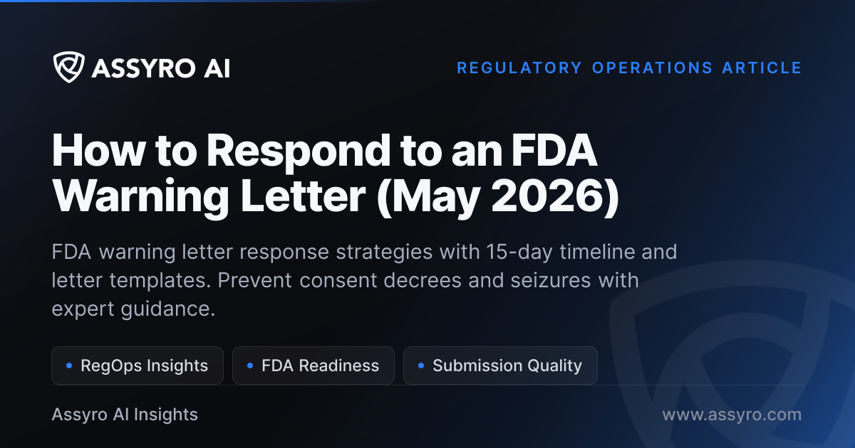 How to Respond to an FDA Warning Letter (May 2026) | Assyro AI