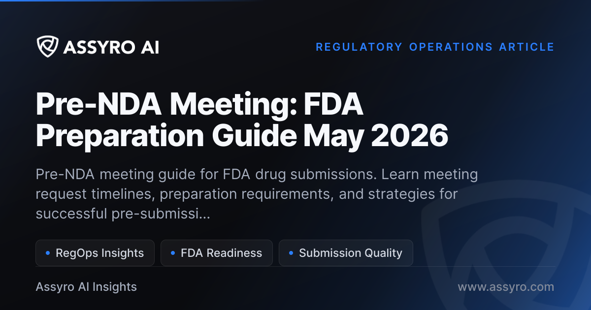 Pre-NDA Meeting: FDA Preparation Guide May 2026 | Assyro AI